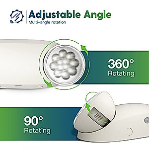 FREELICHT 4 Pack Emergency Light, Emergency Lights for Business, Emergency Lighting with Battery Backup, Two Head Adjustable LED Emergency Lighting, UL 924 Certified