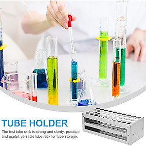 iplusmile Laboratory Test Tube Stand Test Tube Stand for Drying Test Tube Holder Rack Test Tube Rack for Lab Test Tube Rack Holder Laboratory Tube Holder Stainless Steel Drain Rack