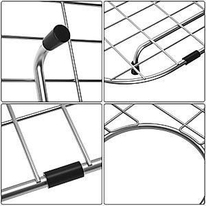Frsmvati Sink Bottom Grid 24-1/8" x 12-5/8", Centered Drain with Corner Radius 1-1/2", Sink Protector for Kitchen Sink for Single Bowl Kitchen Sink
