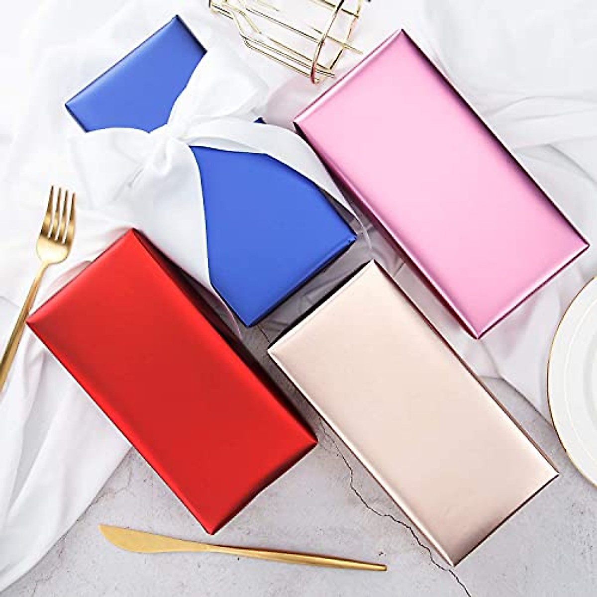 RUSPEPA Rose Gold Metallic Wrapping Paper - Solid Color Matte Paper Perfect for Wedding,Birthday,Christmas,Baby Shower - 17.3 Inches X 32.8 Feet