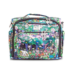 JuJuBe x Tokidoki B.F.F. Diaper Backpack, Multi-functional Convertible + Messenger Bag | Travel-Friendly, Stylish Diaper Bag | Camp Toki