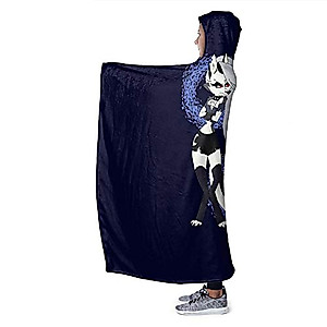 Hooded Blanket Loona from Helluva Boss Comfortable Throw Blankets for Four Seasons Anti-Pilling Flannel Wearable Blanket Suitable for Sofa Blankets for Adults and Children, Bed Blankets 60" X50