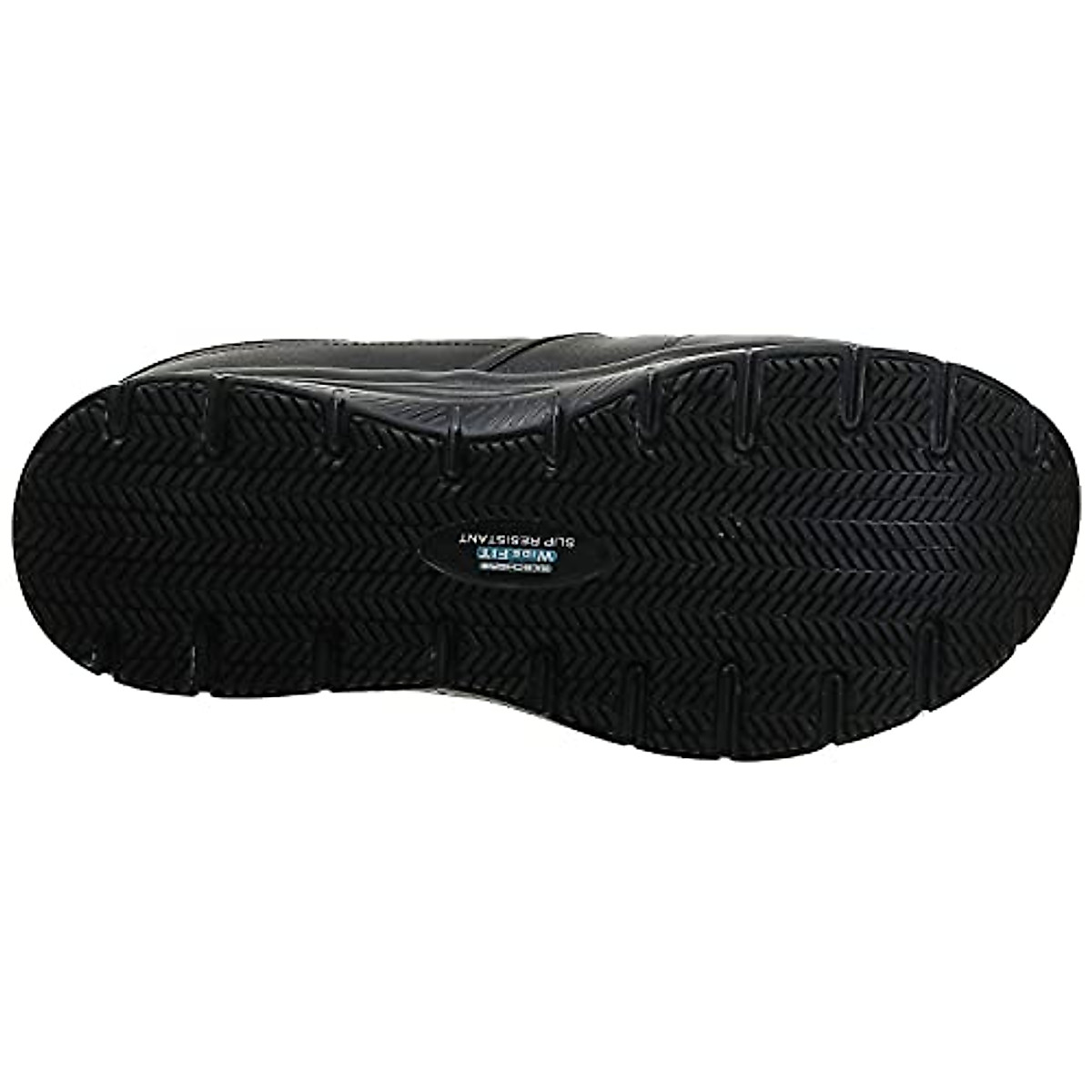 Skechers Men's Bronwood Food Service Shoe, Black Leather, 13