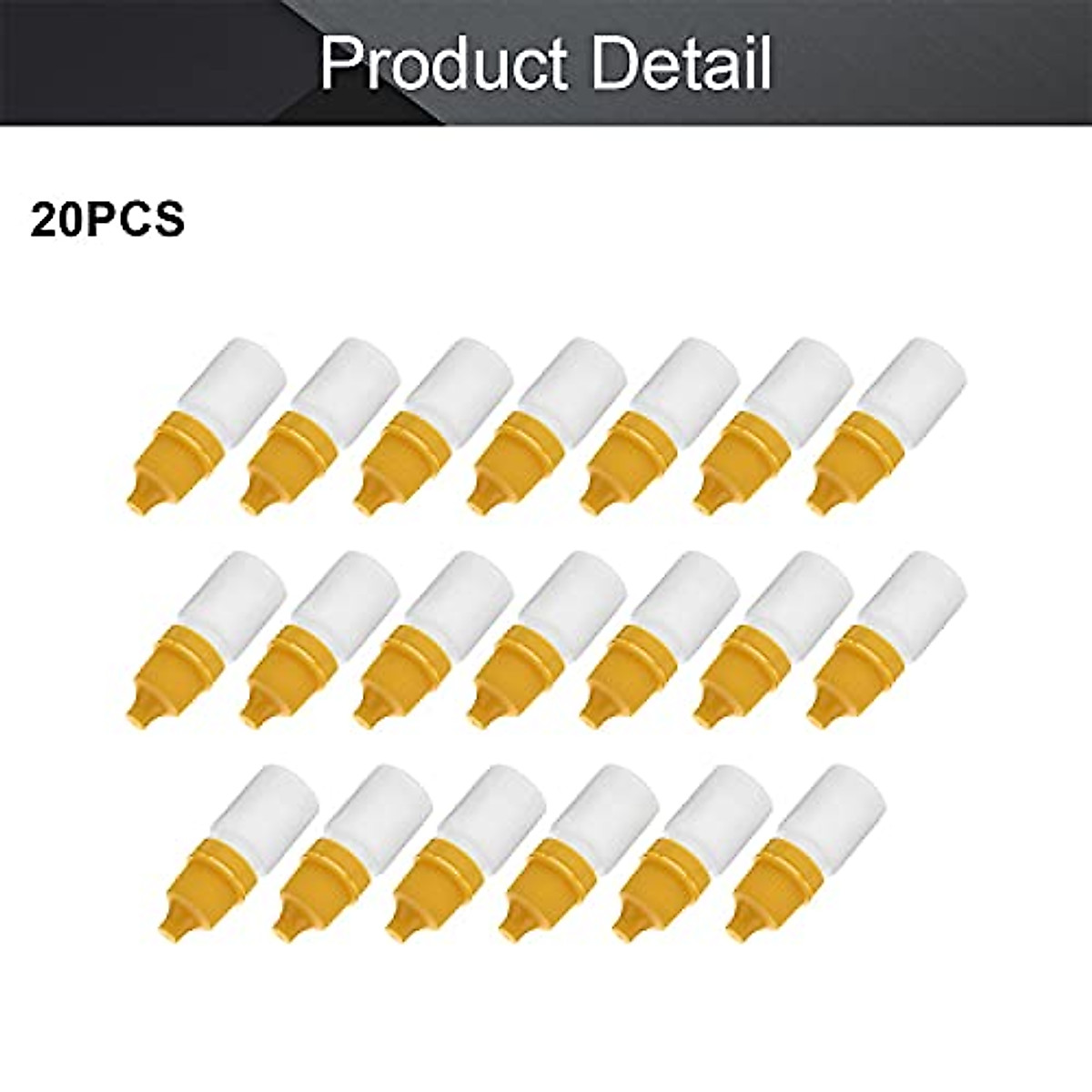 Othmro 20Pcs 0.2oz Lab Dropping Bottles 5ml PE Plastic Bottles Lab Eye Dropper Bottles Squeezable Eye Liquid Drop Bottle Small Mouth Drop Bottles Sample Seal Storage Bottles with Yellow Cap for Travel