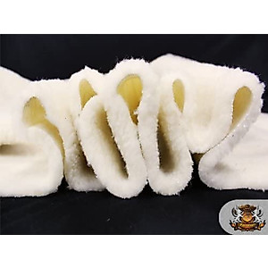 Heavy Duty Sherpa Sheep Skin 60" Wide - 21oz per Yard, 7.7mm Sold by The Yard (Ivory)