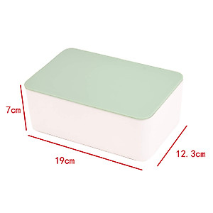 LINGNI Wipes Dispenser, Baby Diaper Wipes Case, Tissue Storage Box, Easy Open & Close Wet Wipe Container, Seal Design Prevent Moisture Loss (1 pc, Light Green)