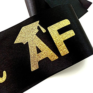 Magnusson's Garden Educated AF Graduation Sash 2024, Senior 2024 Gifts, Class of 2024 Graduation Decorations, Congrats Grad Graduation Party Supplies