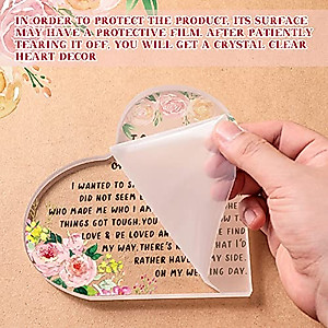 Gifts for Mother of The Bride Mother of The Bride Gifts from Daughter Thank You for Being The Best Mom Acrylic Heart Keepsake Wedding Gift from Daughter Thank You Wedding Gift (Flower)