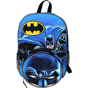 Fast Forward Batman 16" Backpack with Matching Lunch Bag Set