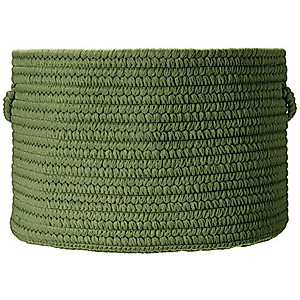 Colonial Mills Boca Raton Braided Polypropylene Moss Green 14"x10" Utility Basket