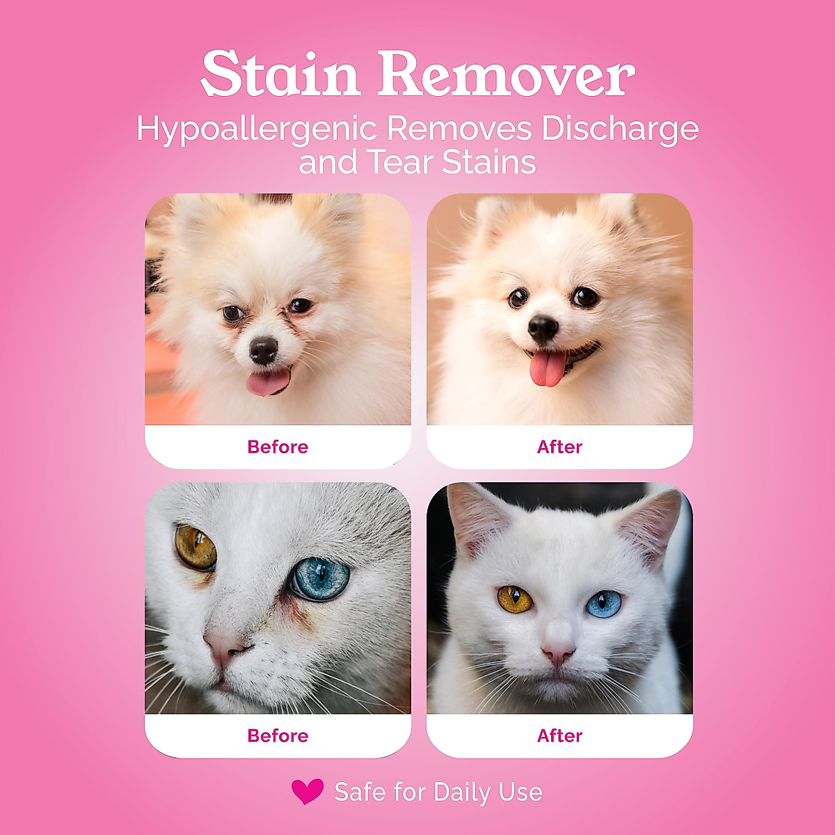 Biidey Pet Odor Stain Laundry Sheets and Eye Care Bundle - Laundry Detergent Sheets, Pet Hair Odor Eliminator Stain Remover, Dog Cat Eye Wash Wipes Tear Stain Remover