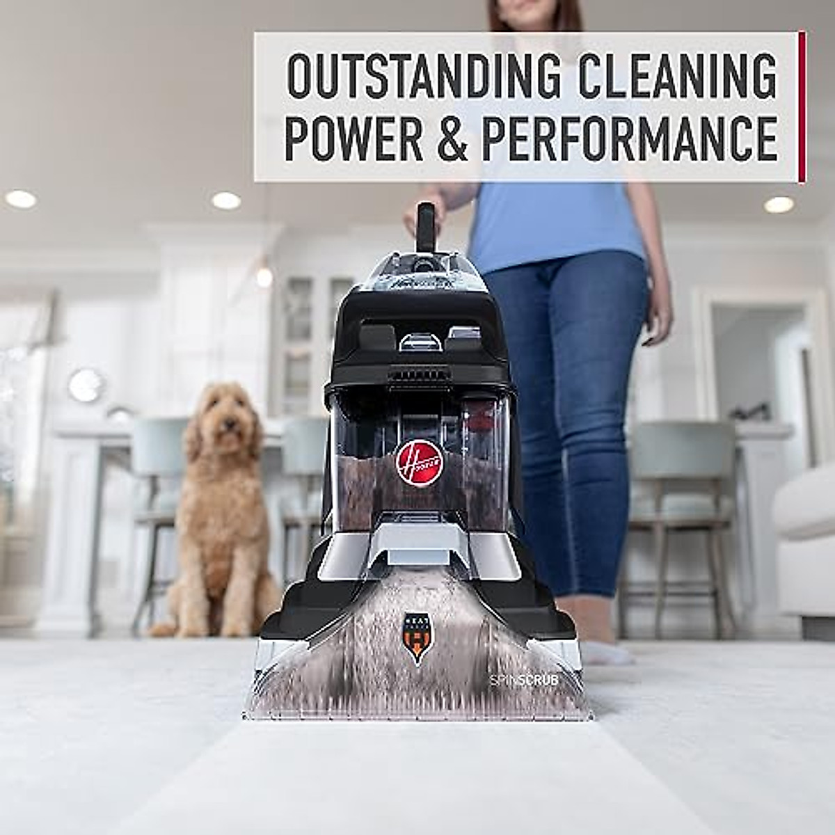 Hoover Prime Professional Deep Cleaning Carpet Shampoo, Concentrated Machine Cleaner Solution, 50 oz Formula, AH31959, White, Package May Vary