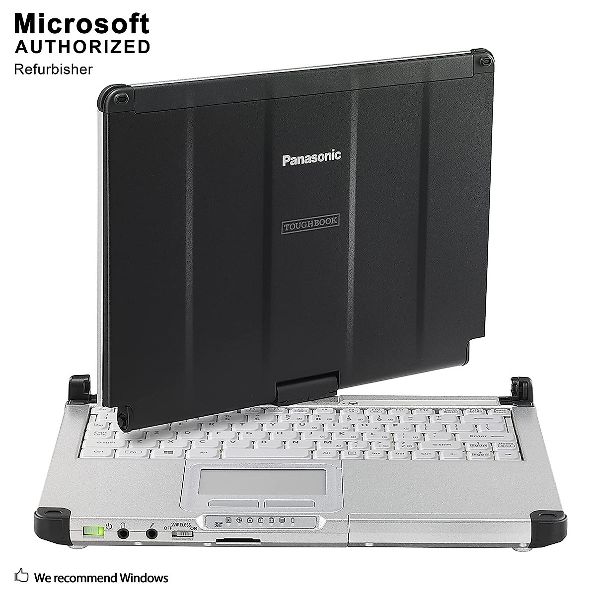 Panasonic Toughbook CF-C2 12.5 Inch Laptop , Intel Core i5 4300U up to 2.9GHz, 8G DDR3L, 480G SSD, WiFi, USB 3.0, VGA, HDMI, Windows 10 64 Bit-Multi-Language, English/Spanish/French(CI5) (Renewed)