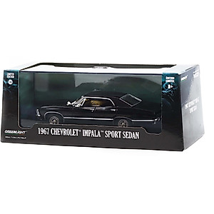 1967 Chevy Impala Sport Sedan Tuxedo Black 1/43 Diecast Model Car by Greenlight 86443