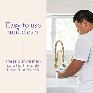 Lansinoh Anti-Colic Baby Bottles for Breastfeeding Babies, 8 Ounces, 3 Count, Includes 3 Medium Flow Nipples, Size M