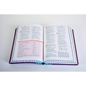 Tyndale NLT Girls Life Application Study Bible, TuTone (LeatherLike, Purple/Teal), NLT Bible with Over 800 Notes and Features, Foundations for Your Faith Sections