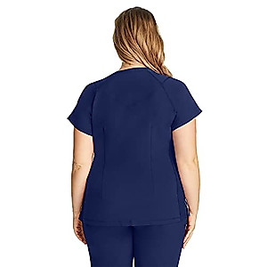 Healing Hands Womens Scrub Top 3 Pocket V-Neck Lightweight Breathable Fabric Scrub Tops for Women HH360 2284 Serena Navy 2XL