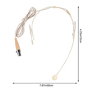 FAVOMOTO 2PCS Microphone Headset Mic, USB Headphones Microphone Discreet Headworn Earset Flexible Wired Microphone over Ear Hanging Mic Computer Speakers for Lectures Performance Theater Podcasts