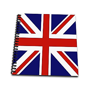 3dRose db_159852_3 British Flag Red White Blue Union Jack Great Britain United Kingdom Up England English Souvenir Gb Mini Notepad, 4" x 4"
