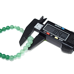 京都あさひ屋 Green Aventurine Quartz Indian Jade Gradation Stone Bracelet Women Men elastic bangle Kyoto mala beads (Rosary)