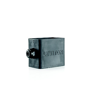 Leviton 3059-1E Portable Outlet Box, Sing-Gang, Standard Depth, Pendant Style, Cable Diameter 0.230-Inch 0.546-Inch, Black