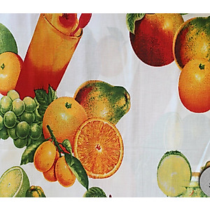 Polycotton Fabric Printed Fruit Juice / 60" Wide/Sold by The Yard