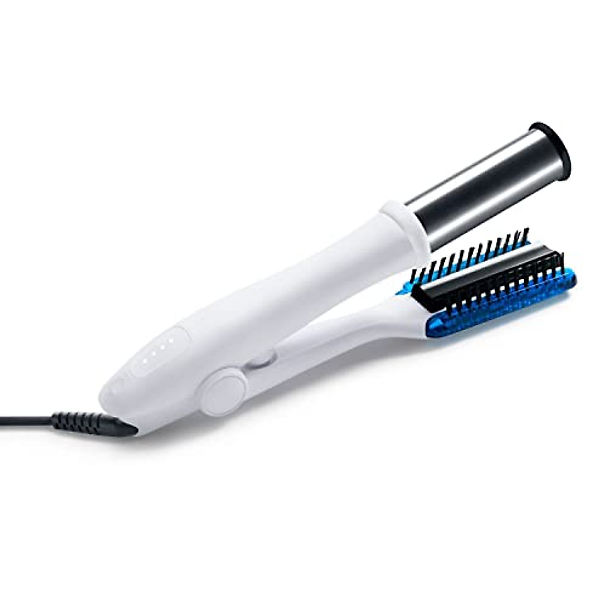 InStyler Max Prime Wet To Dry 1.25" White 2-Way Professional Tourmaline Ceramic Rotating Iron with Ionic Bristles - Dry, Straighten, Style & Curl Hair - Four Heat Settings - Automatic Shut Off