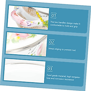 SHOWERORO Enamel Soup Pot Pasta Stock Pot Containers with Lids Drawstring Lunch Bag Enamel Stockpot for Kitchen Tinned Spaghetti Household Soup Pot Cooking Utensil Pp Pottery Pot Non Stick