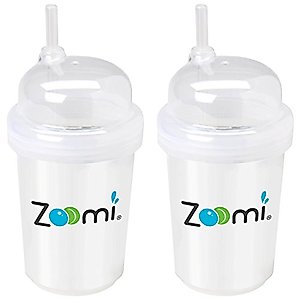 nuspin kids 8 oz Zoomi Straw Sippy Cup, 2 Pack