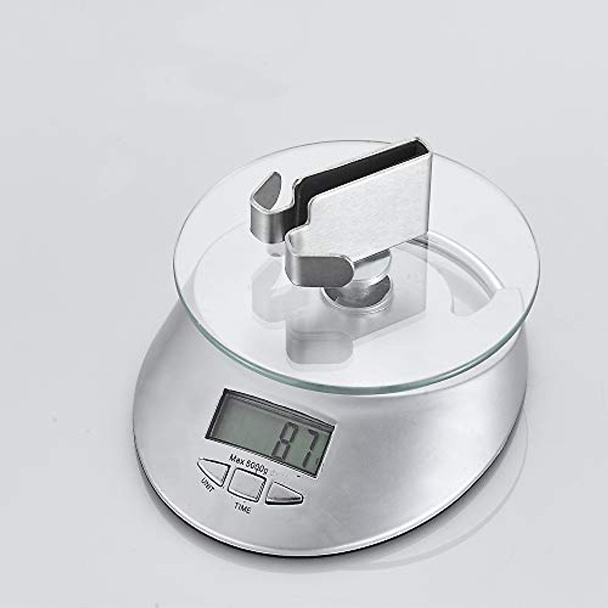 MOKIUER Double Hooks for Glass Shower Door, Towel Hooks Over The Bathroom Glass Wall 0.31-0.39in, Stainless Steel, Brushed,2 Pack.