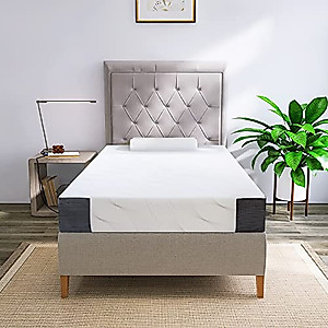 10 Inch Hybrid Memory Foam Mattresses,Twin Size Cooling Gel Mattress in a Box,Pressure Relief Mattress with Breathable Mattress Cover,Medium-Firm Mattress/Certipur US Certified/Made in USA-Twin