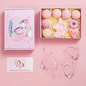 Kids Bath Bombs with Surprise Inside, 9PCS Organic Bath Bombs for Kids Bath Bombs with Toys Inside, Unicorn Bath Bombs for Girls Bath Bombs with Surprise Inside,XMAS Kids Bath Bombs for Kids Bathbombs