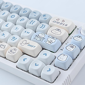 JOMKIZ 139 Keys PBT Keycaps,MOA Profile Keycaps Dye Sublimation Customized ANSI Layout Keycaps Set for Cherry MX Magnetic Switches Mechanical Keyboards