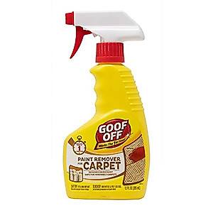 Goof Off FG910 Paint Remover Carpet Cleaner Solution –, 12 oz. Spray