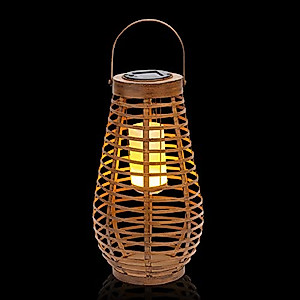 Alpine Corporation QLP1344SLR-HH-S-TM Alpine Small-Metal Cylinder Solar Lantern, Gray