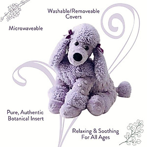 Sonoma Lavender Microwaveable Aromatherapy Stuffed Pillows, Plush Dog, Lavender Scented with Removable Washable Cover (Poodle)