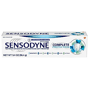 Sensodyne Complete Protection Sensitivity Toothpaste with Cavity & Gingivitis Protection Extra Fresh 3.4 oz (Pack of 3)