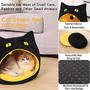 LyssKMK Cat Halloween Bed Rabbit Halloween Bed Cave Rabbit Sleeping Bed Bunny Guinea Pig Warm House Small Pet Winter Hideout for Kitten Rabbit Dwarf Bunny Ferret Chinchilla Hedgehog