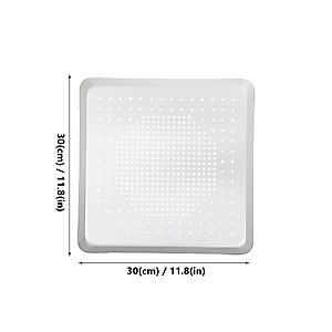 YARDWE Pizza Bakeware, Perforated Aluminum Sheet Pan 12 Inch Pizza Tray Pizza Pan with Holes Square Nonstick Bakeware for Oven Baking Pizza, French Fries