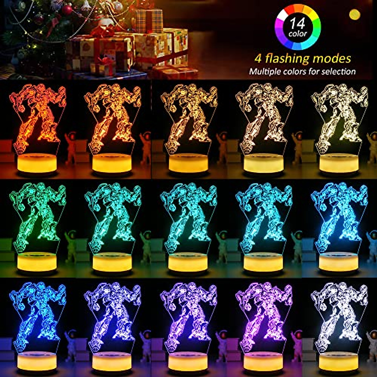 SHINECLOUD Transformers Bumblebee Robot Light Camaro Race car Night Light Side Table Lamp as Gifts for Kids or Adults, Décor Light for Kids Room/Living Room,Birthday Gift for Boys and Girls