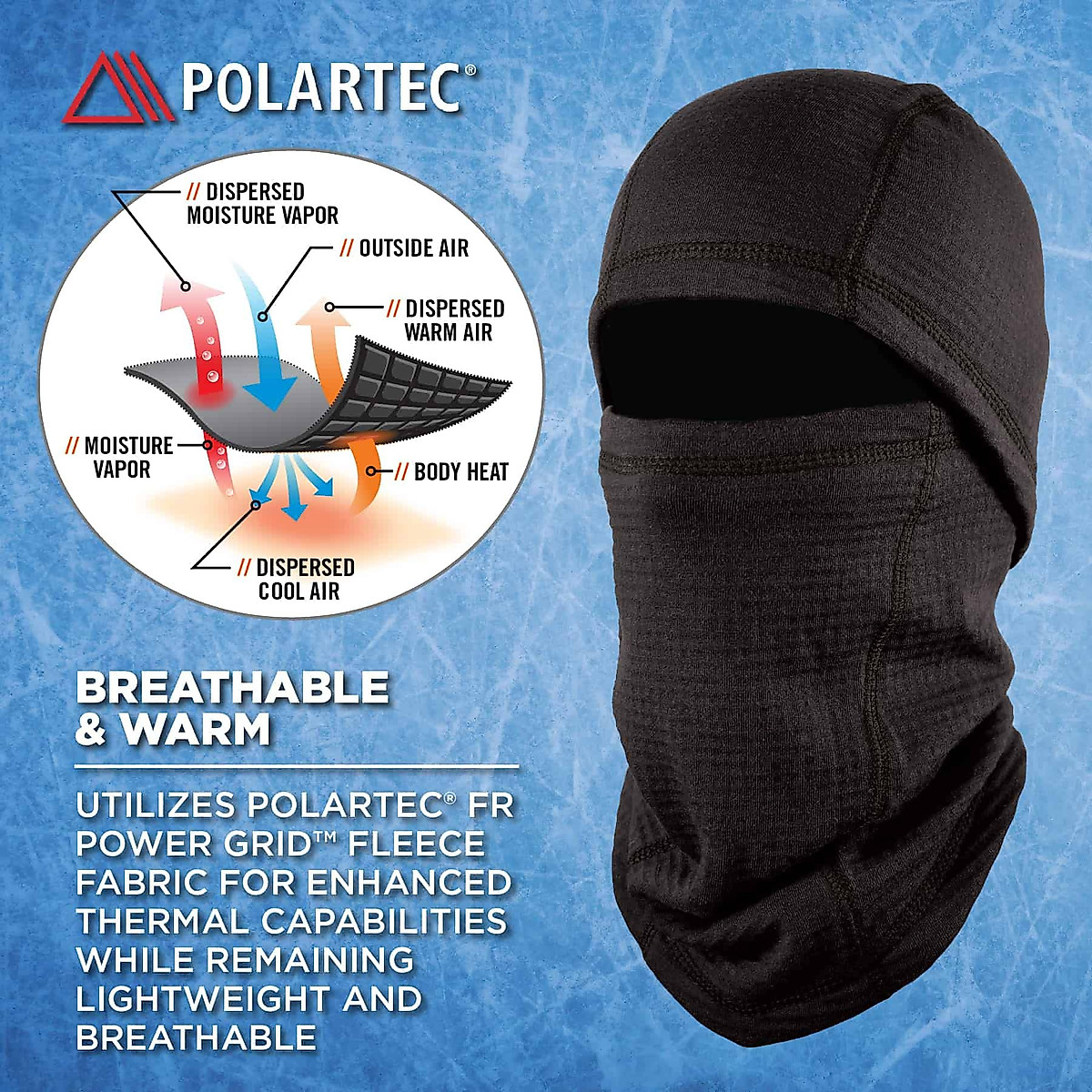 Ergodyne Standard FR Balaclava Face Mask-Dual Compliant, Black, One Size