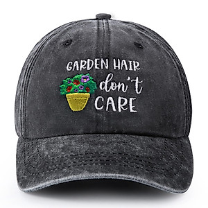 Gardening Gifts for Women, Gardening Hat, Gifts for Gardeners Woman, Gardening Accessories for Mom Aunt Grandma, Cute Gardening Gifts for Gardeners, Unique Gardening Adjustable Baseball Cap Grey