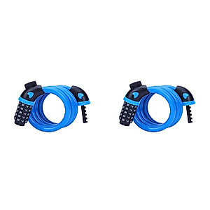 2Pcs Mountain Bike Lock Electric Motorcycle Lock Password Chain Lock Electric Car Cable Lock