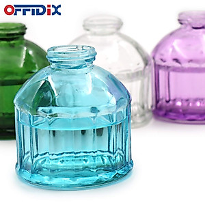 OFFIDIX Glass Spray Bottle,Flower Mister Watering Can Pot 6.3" Tall Spritzer Bronze Plastic Top Pump One Hand Watering Can Indoor Plant Mister Spray Bottle for Garden, Plants, Cleaning