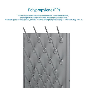 stonylab Lab Pegboard Drying Rack with Water Outlet Hose and 27 Detachable Pegs, Laboratory Glassware Drying Draining Rack Cleaning Equipment, Bench-Top/Wall-Mount
