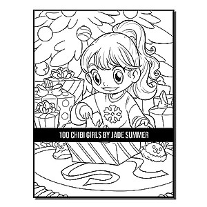 100 Chibi Girls: An Adult Coloring Book Collection with Cute Girls, Fantasy, Horror, Christmas, and More!