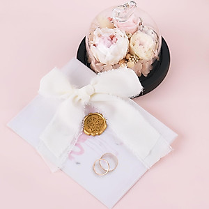 GLAMFIELDS Chiffon Ribbon Fringe Fabric Set 1.5" x 21Yd for Bouquets Wrapping, Wedding Invitations, Decorations, Gifts Wrapping & Bow Making,3 Rolls Cream White