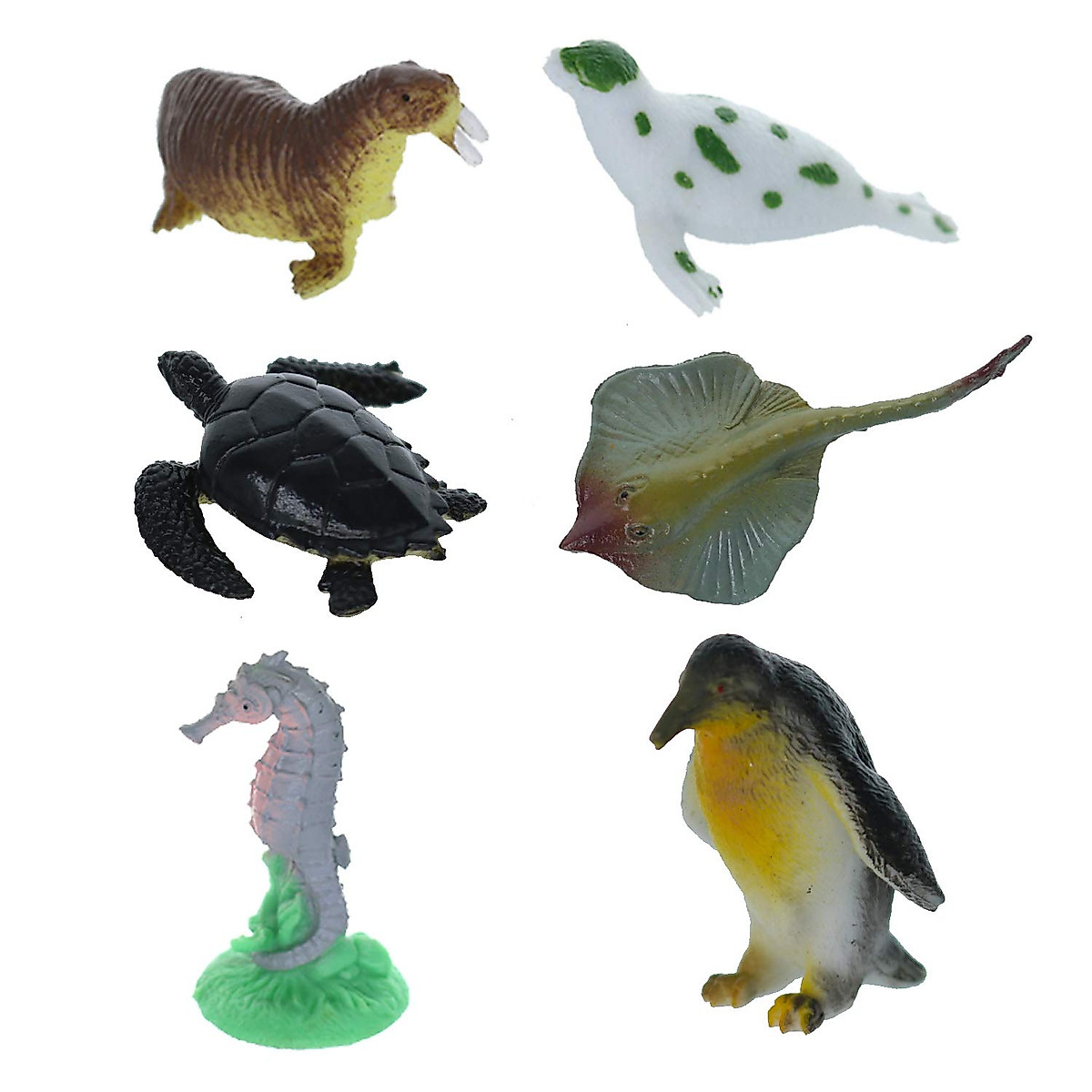 GiftExpress Ocean Sea Creatures/Animals Toy Figures, 36 Pcs Mini Assorted Under The Sea Life Realistic Figures, Educational Toy, Easter Egg Filler, Cupcake Topper, Aquarium Decorations