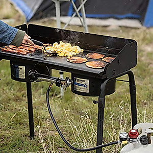 Kohree 4FT Adjustable Propane Regulator with Hose High Pressure, 0-30 & 0-60 PSI Gauges & ⅜ Flare Fitting for Fire Pit, Fryers, Burners, Heaters, QCC1 Tank, BBQ Grill, Smoker, Cooker, Stoves