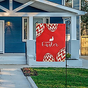 My Little Nest Seasonal Garden Flag Happy Easter Eggs Vertical Garden Flags Double Sided for Home Farmhouse Yard Holiday Flag Outdoor Decoration Banner 12"x18"